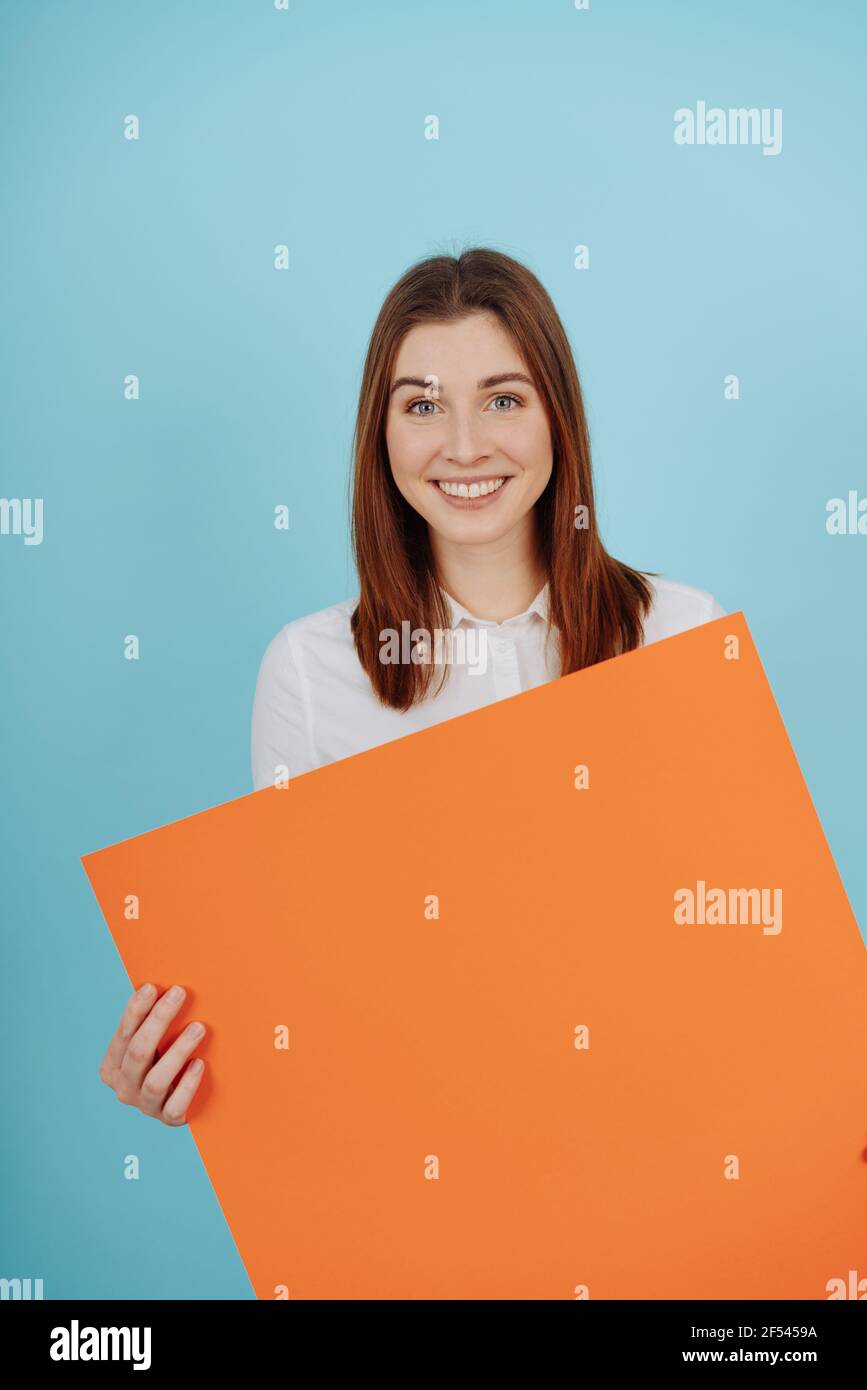 Placard orange banner hi-res stock photography and images - Alamy