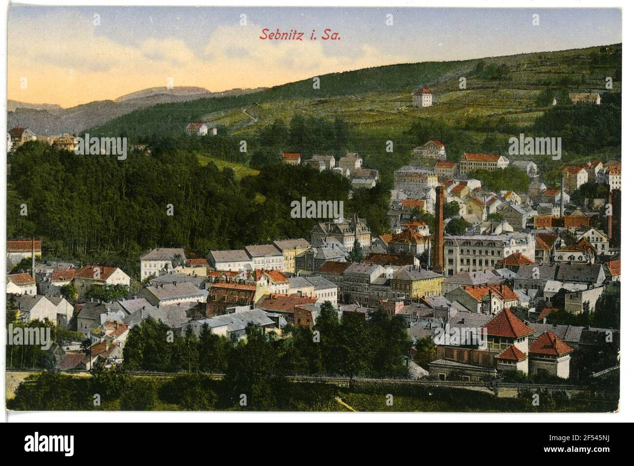 1913 postcards of sachsische schweiz osterzgebirge hi-res stock ...