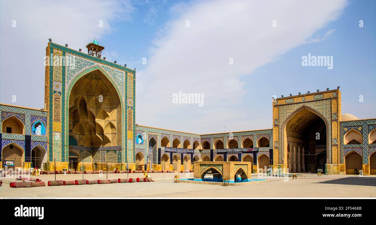 geography/travel, Jameh Mosque, Esfahan, exterior view, western and ...
