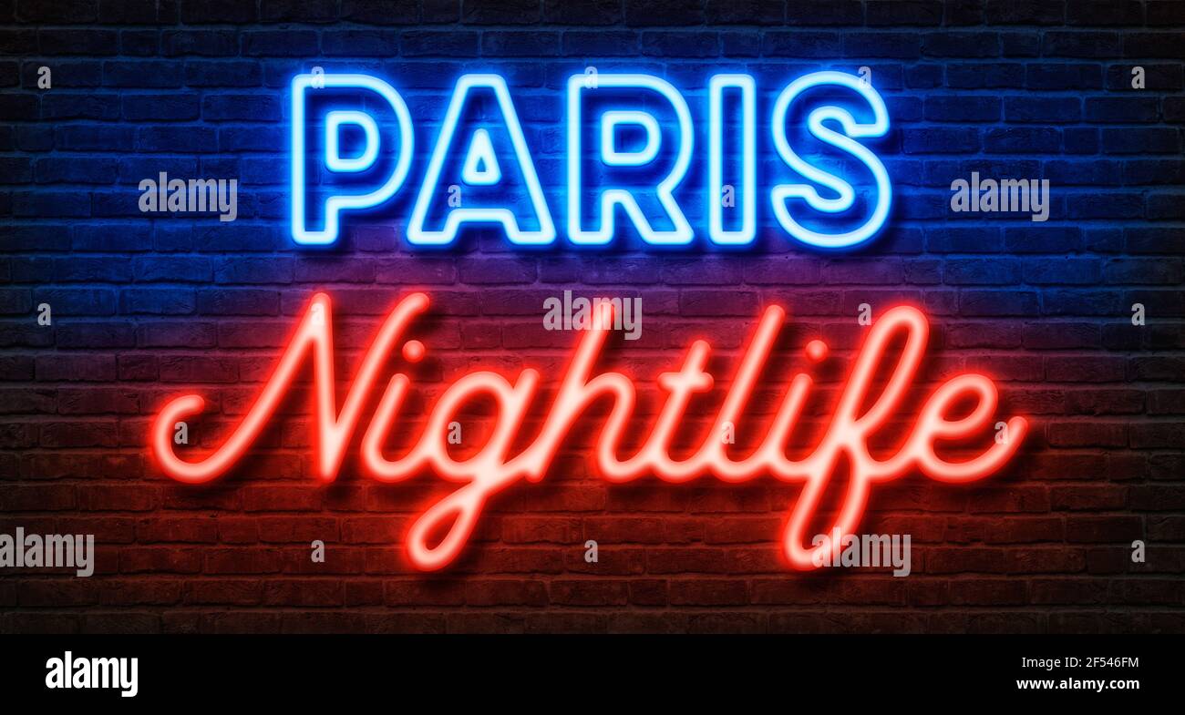Neon lights of the paris bar hi-res stock photography and images - Alamy
