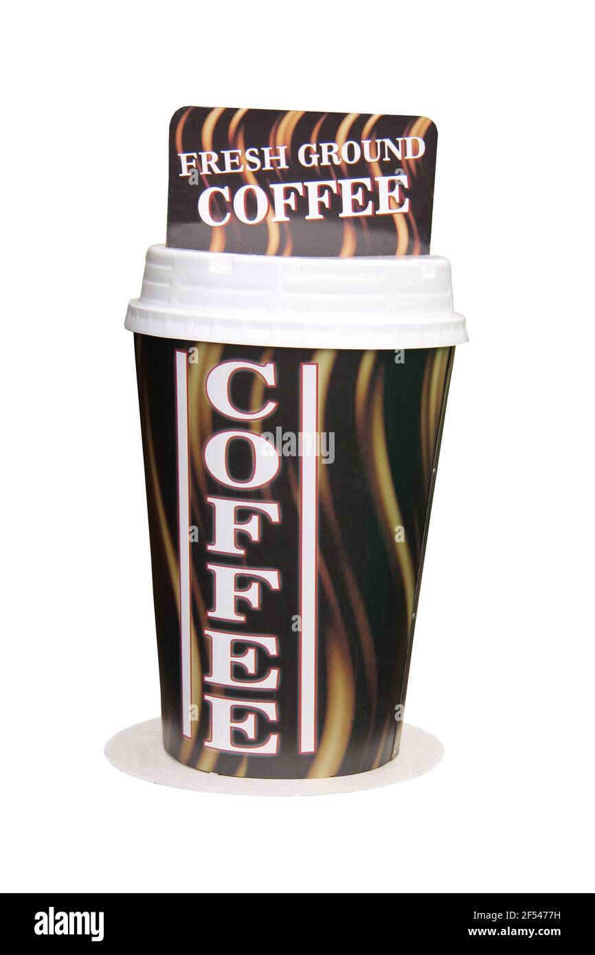 An Advertising Sign for Fresh Ground Coffee Stock Photo - Alamy