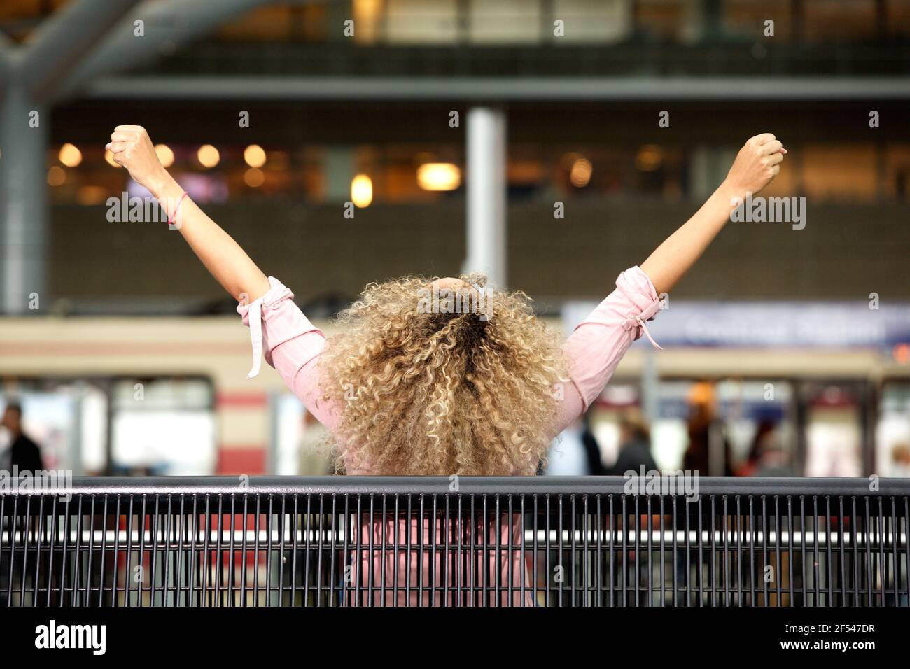 Woman arms outstretched from behind hi-res stock photography and images ...