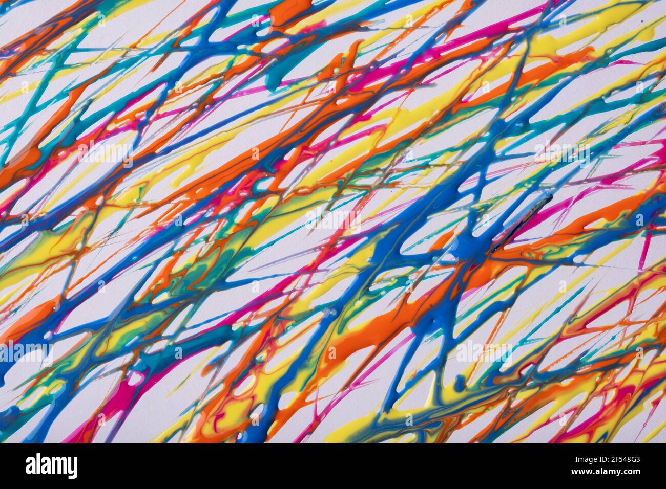 Red and blue lines and splashes drawn on white background. Abstract art ...