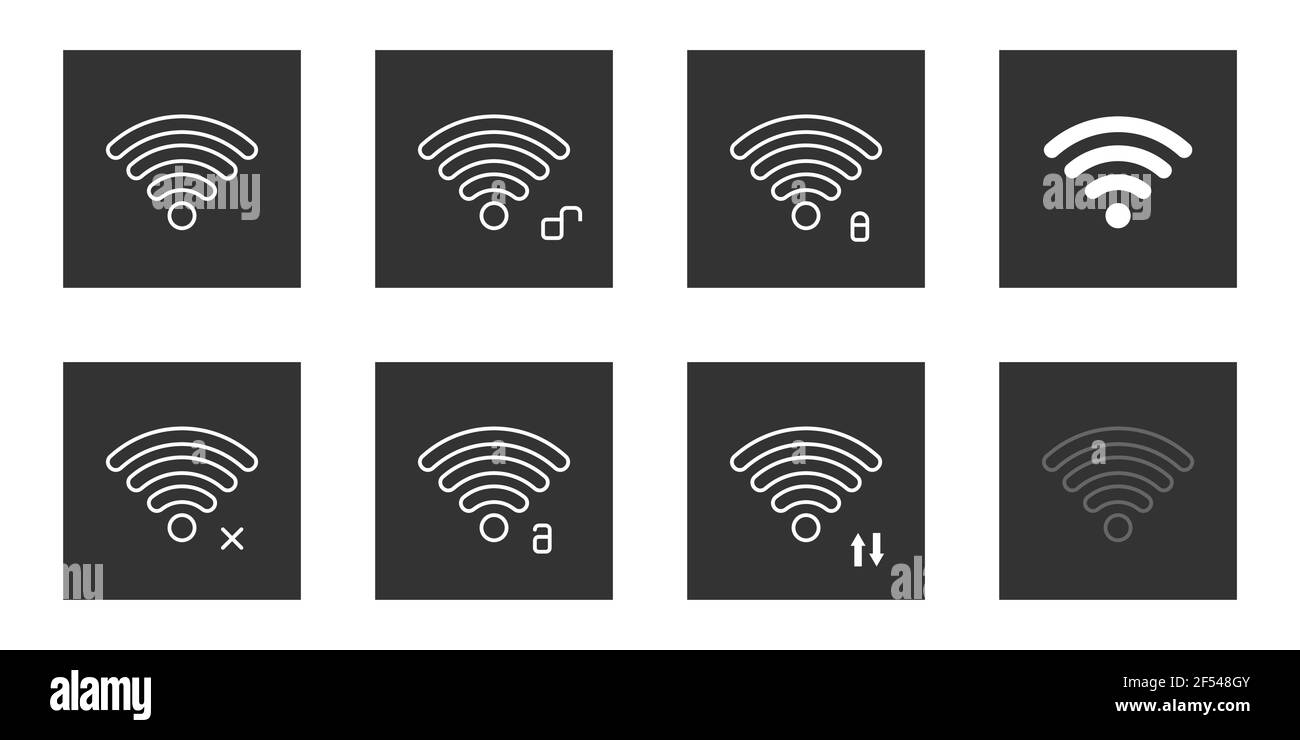 Wifi icon vector illustrator. 640x640 pixels with status connection ...
