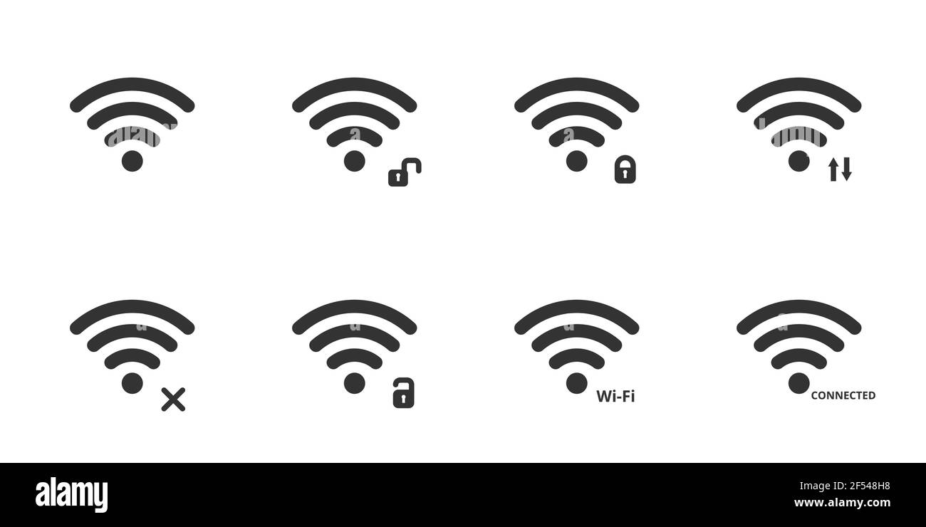Wifi icon vector illustrator. 640x640 pixels with status connection ...