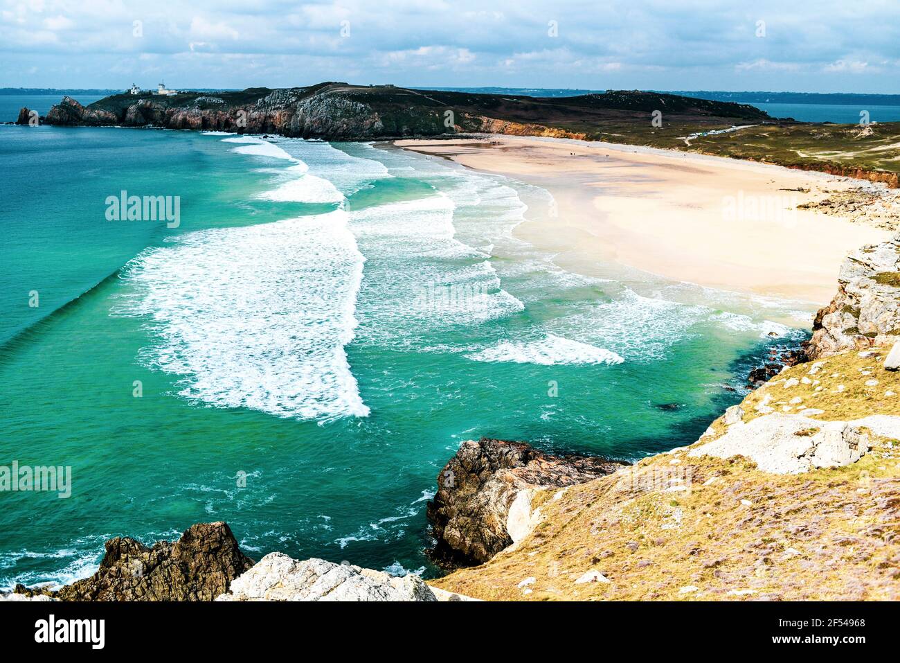 Plage de pen hat, a beach in France on the coast of the ocean Stock ...