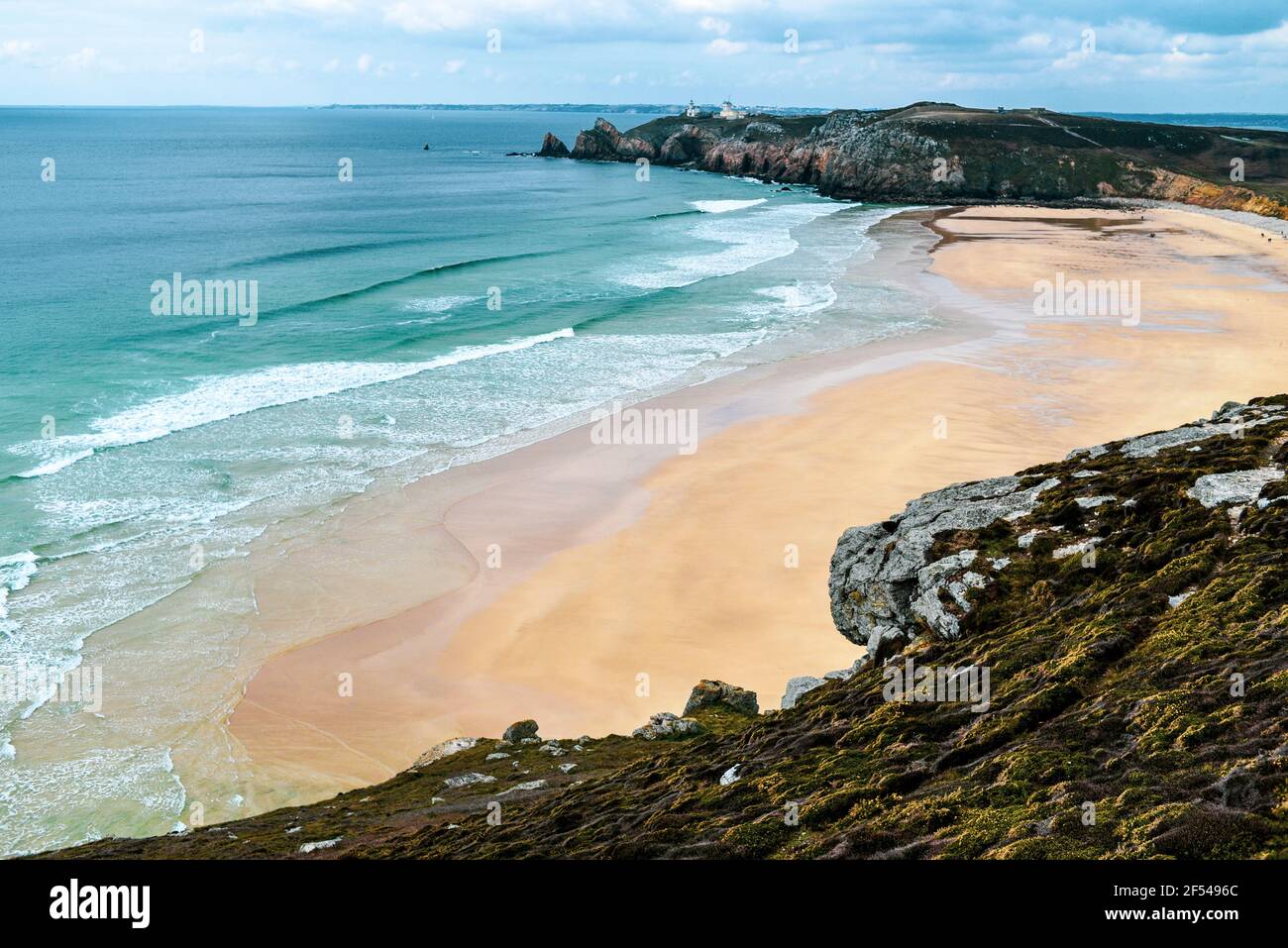 Plage de pen hat, a beach in France on the coast of the ocean Stock ...
