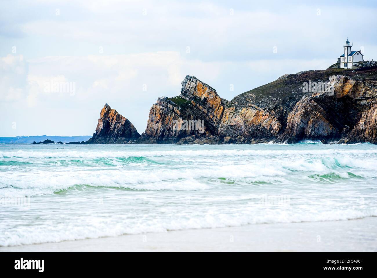 Plage de pen hat, a beach in France on the coast of the ocean Stock ...