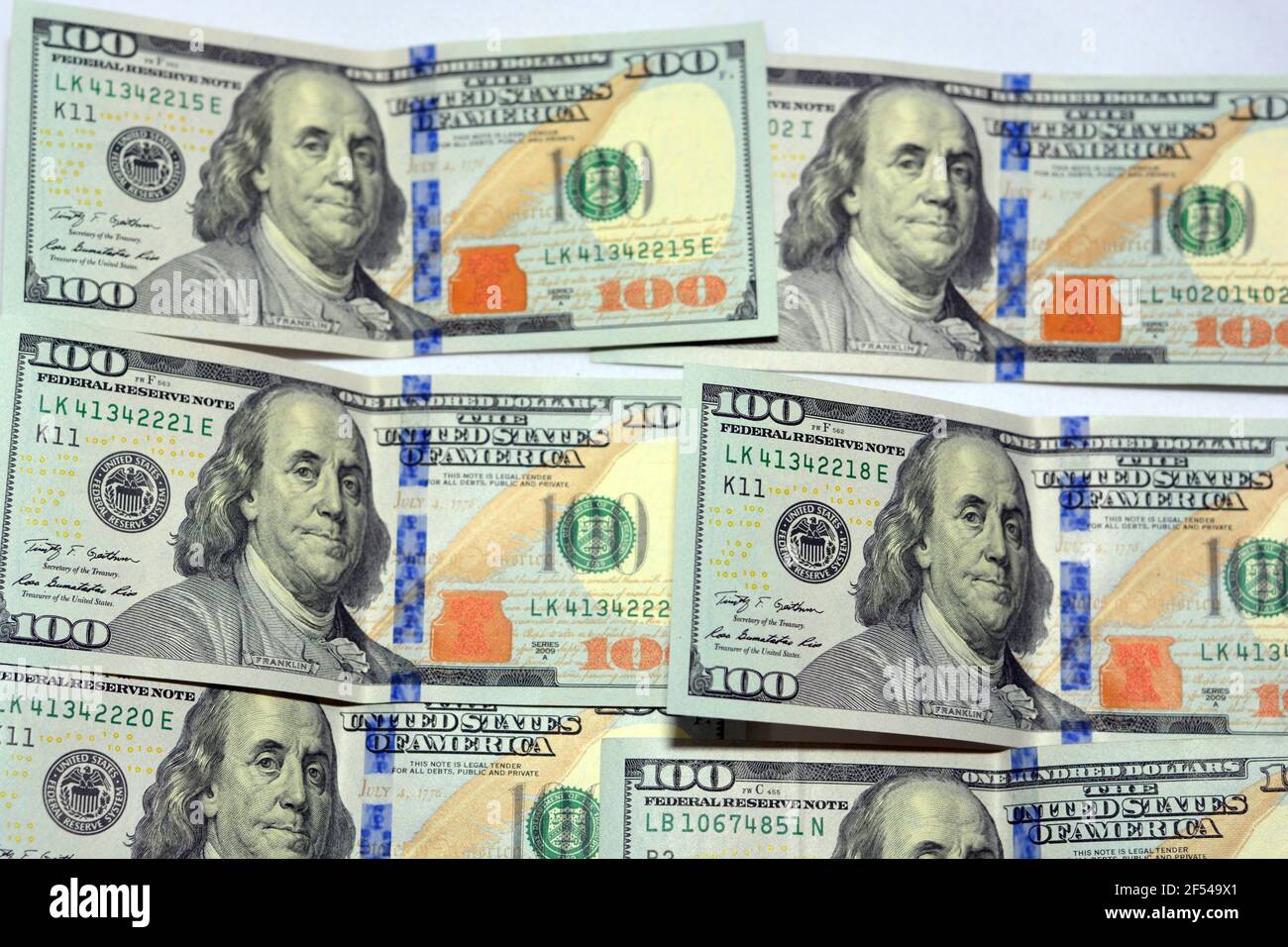 100 dollars portrait, one hundred American dollars background ...
