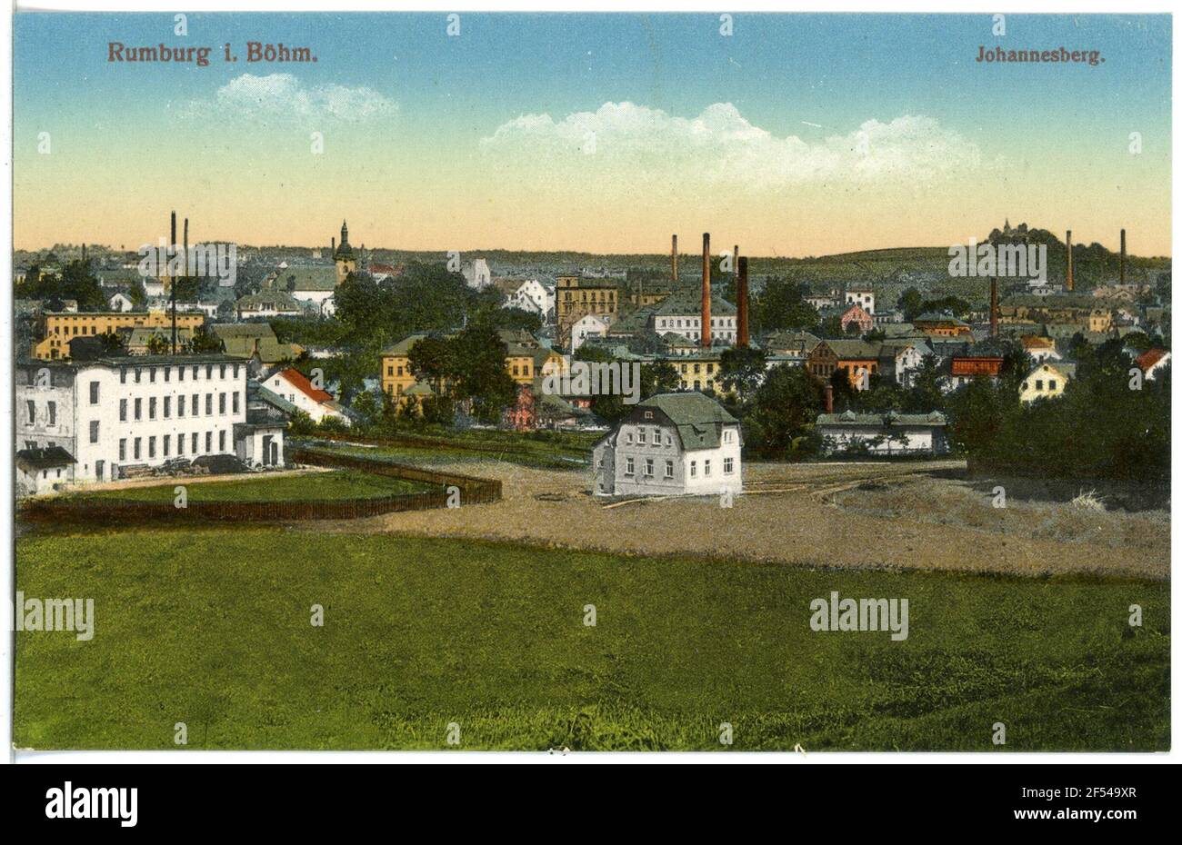 View of Rumburg and the Johannesberg Rumburg. View of Rumburg u. The ...