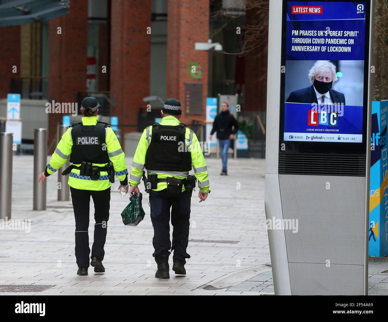 Belfast streets on the anniversary of the first lockdown. Picture by ...
