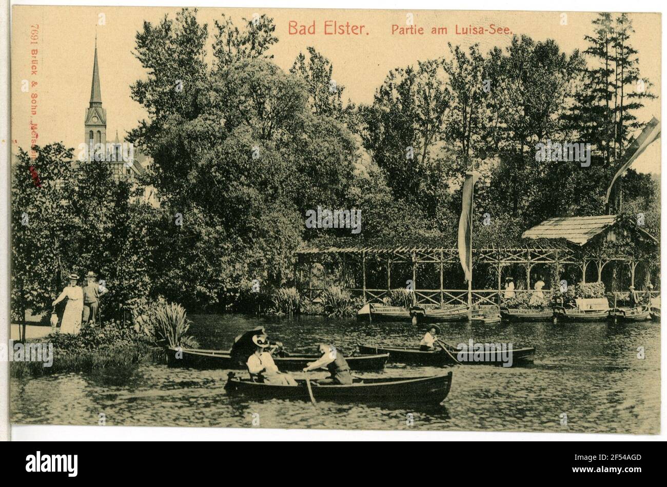 Ruddering at Luisa Lake Bad Elster. Ruddering at Luisa Lake Stock Photo ...