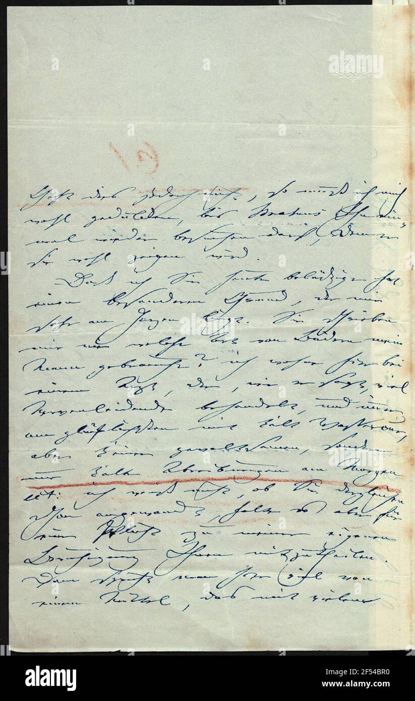 Letter from Clara Schumann to Eberhard Peters Stock Photo - Alamy