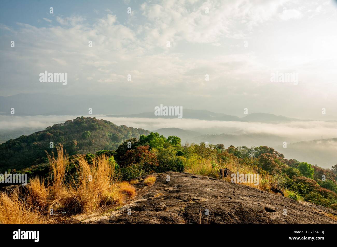 Chittipara, Rock hill western ghats Kerala India Stock Photo - Alamy