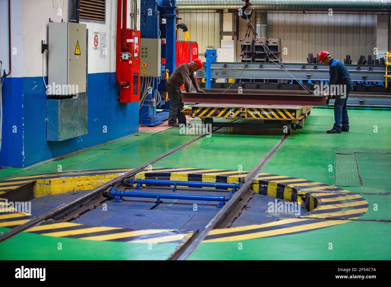 Ekibastuz, Pavlodar reg.,Kazakhstan May 28 2012: Train car-building ...