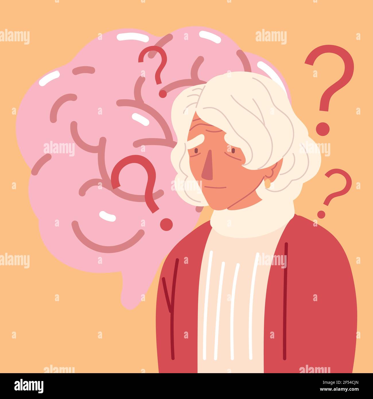 Portrait woman question mark Stock Vector Images - Alamy