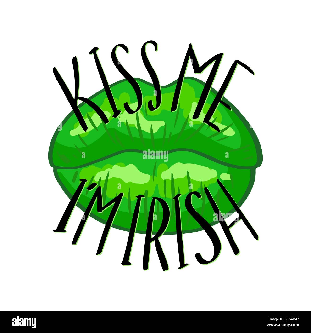 Funny St. Patricks Day saying - Kiss me I m irish Stock Vector Image ...