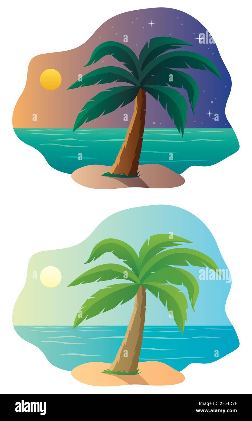 Tropical island sunset Cut Out Stock Images & Pictures - Alamy