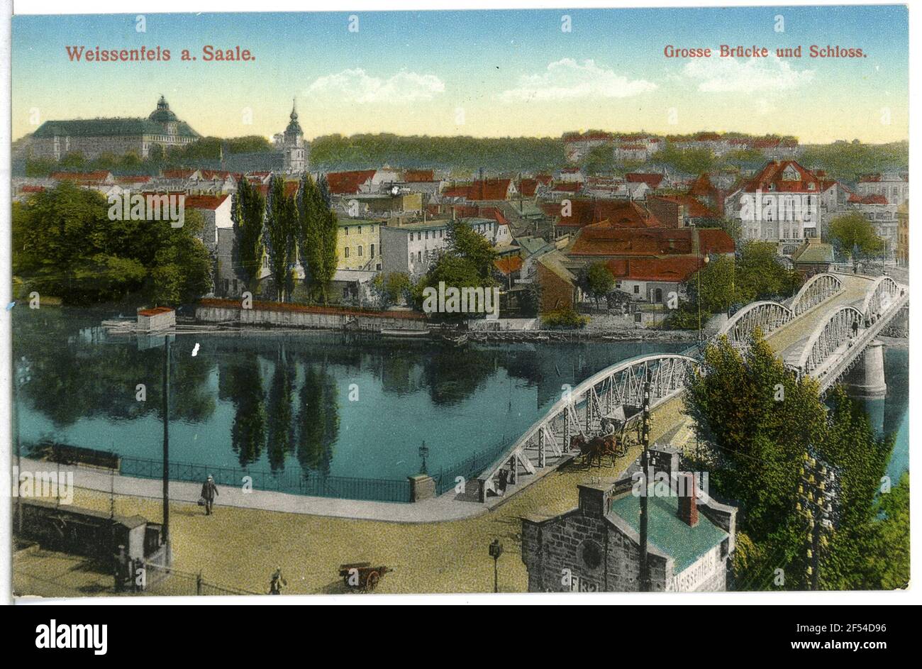 Big bridge and lock Weissenfels. Big bridge and castle Stock Photo - Alamy
