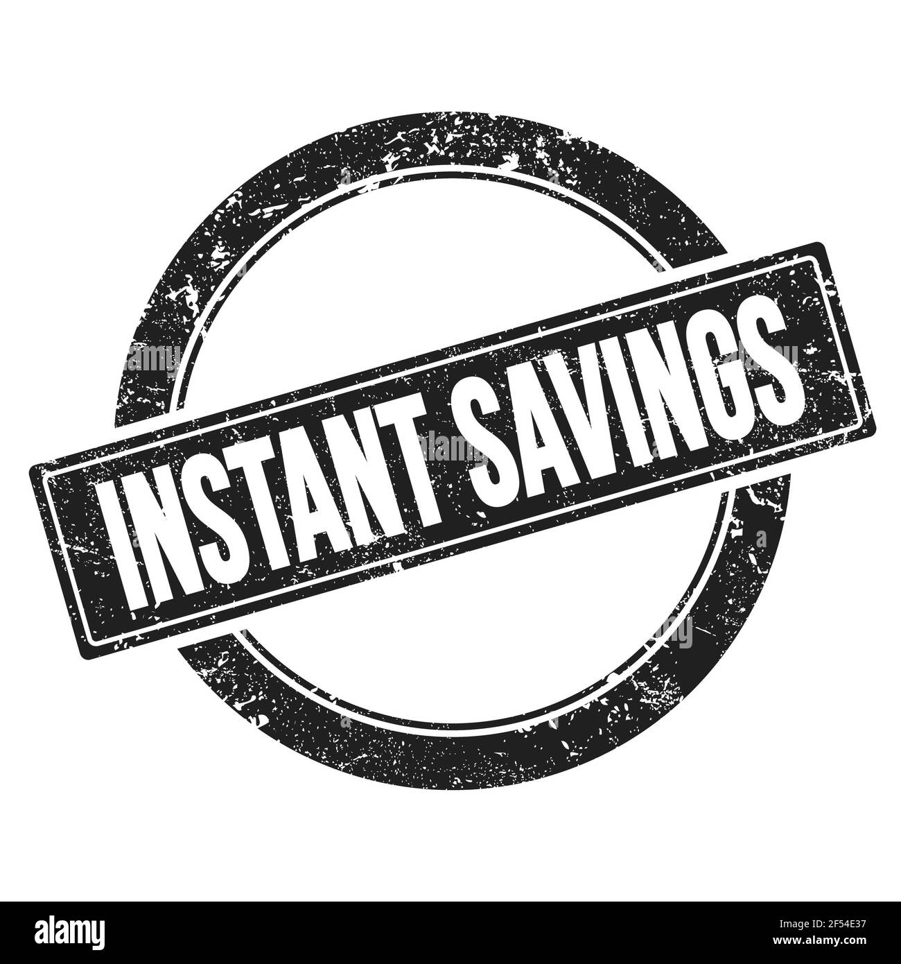 INSTANT SAVINGS text on black grungy round vintage stamp Stock Photo ...
