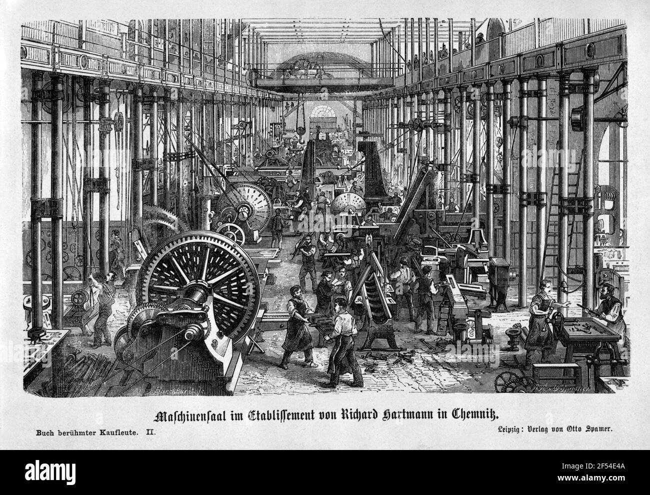 Machine hall in the establishment of Richard Hartmann in Chemnitz Stock ...