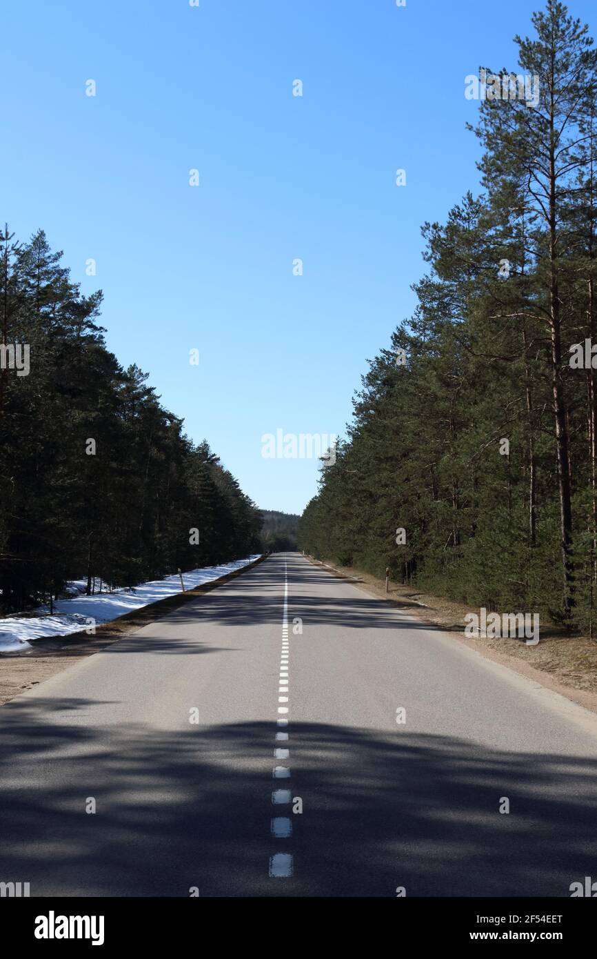 Road in spring Stock Photo - Alamy