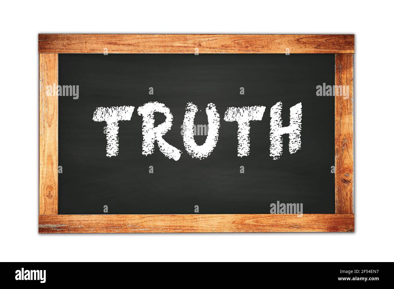 TRUTH text written on black wooden frame school blackboard Stock Photo ...