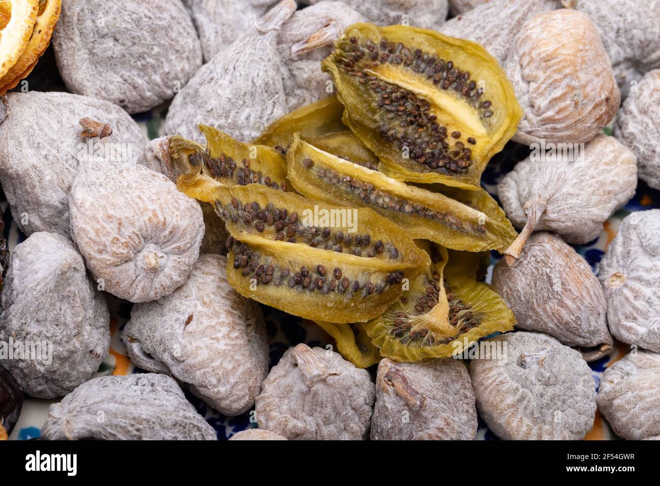 Set of dried tropical fruits. A healthy and nutritious snack and an ...