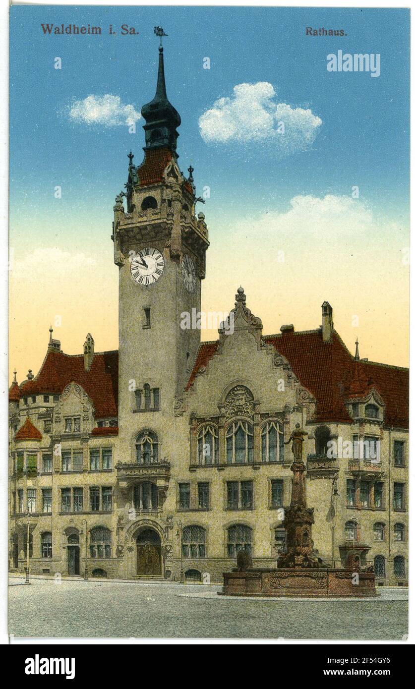 Rathaus Waldheim. town hall Stock Photo - Alamy