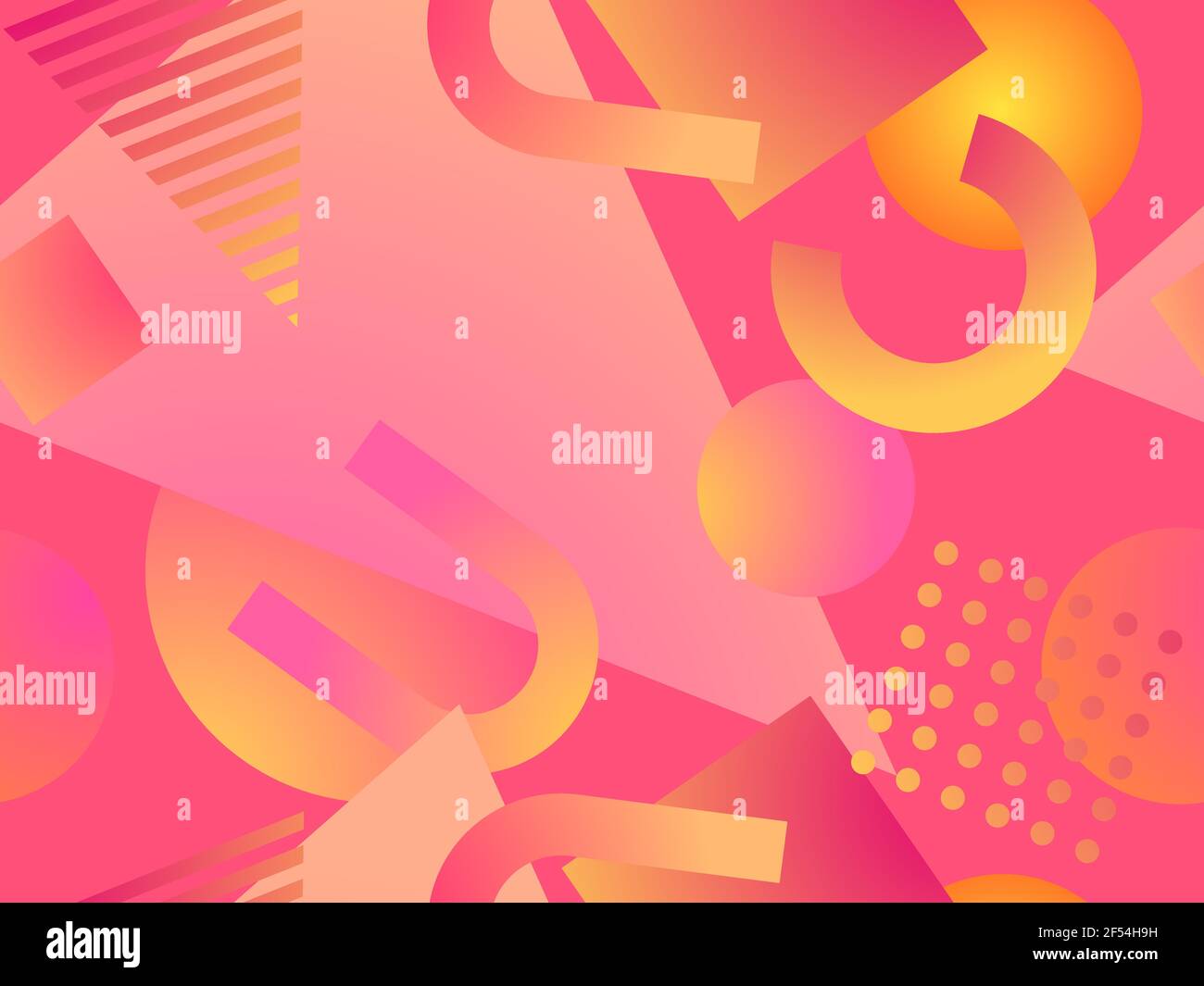 Gradient geometric seamless pattern in 80s style with memphis elements ...