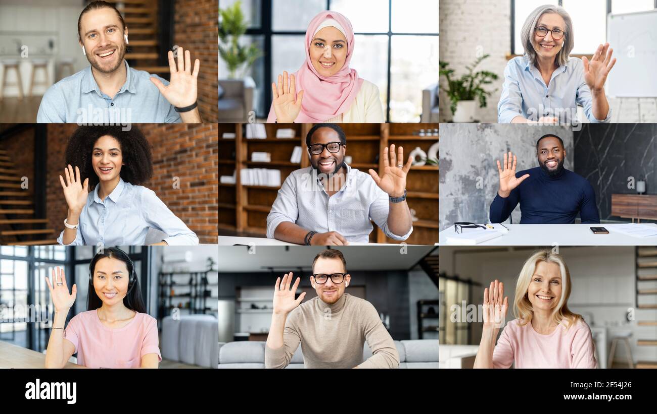 People Waving Hello To Each Other