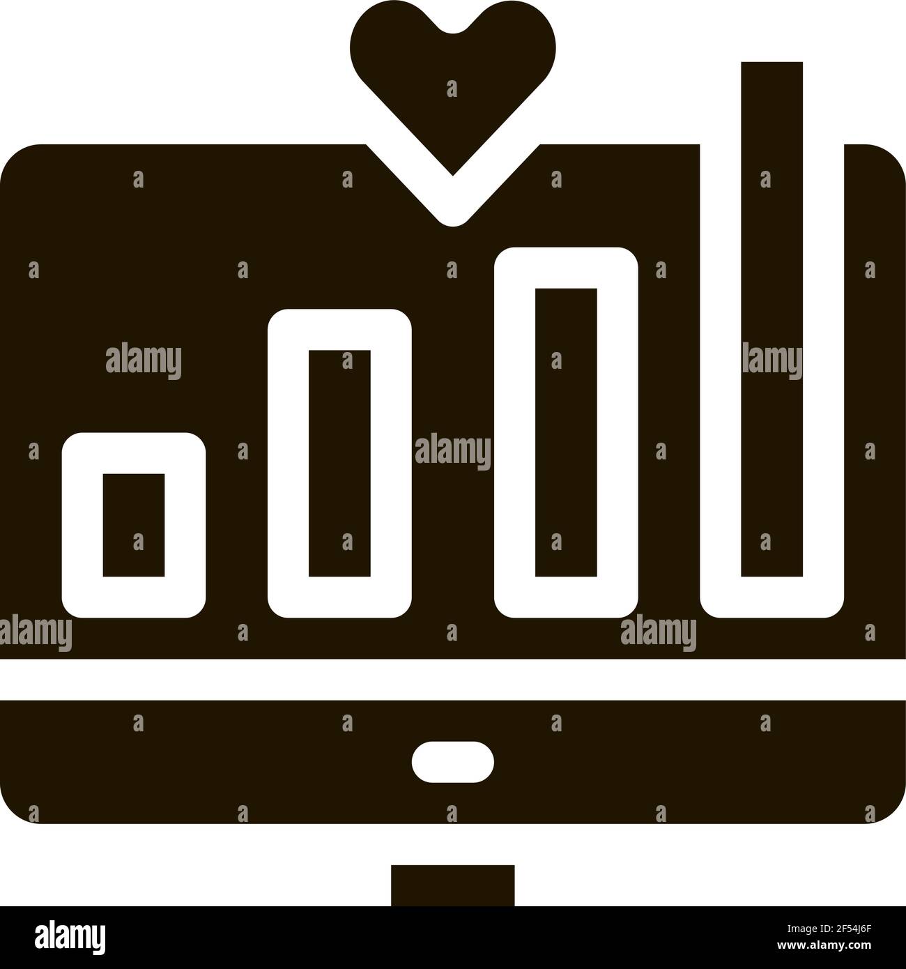 chart growth indicators icon Vector Glyph Illustration Stock Vector ...