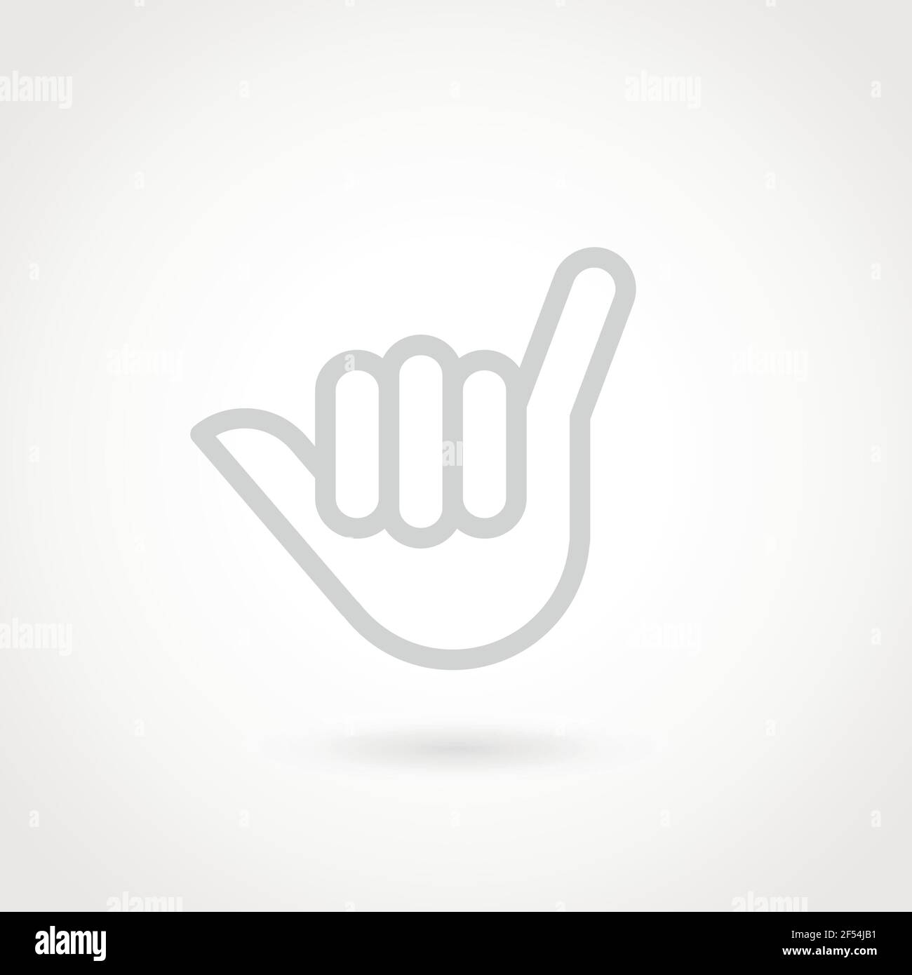 Hang Loose Sign Outline