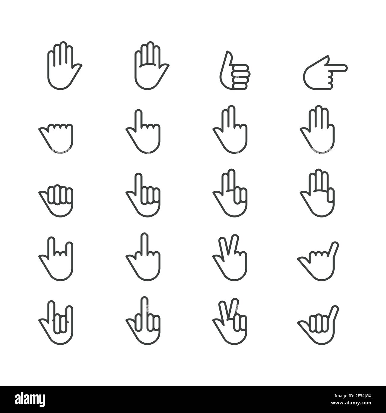 Middle finger vector hi-res stock photography and images - Alamy