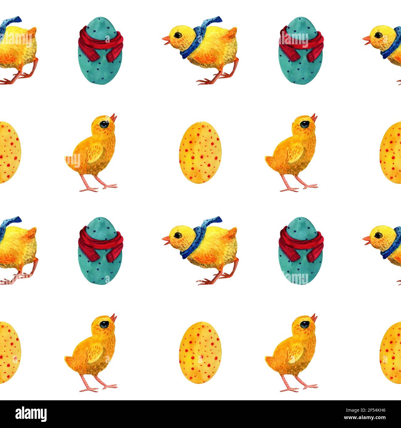 Watercolor hand drawn ilustration of different little chickens in ...