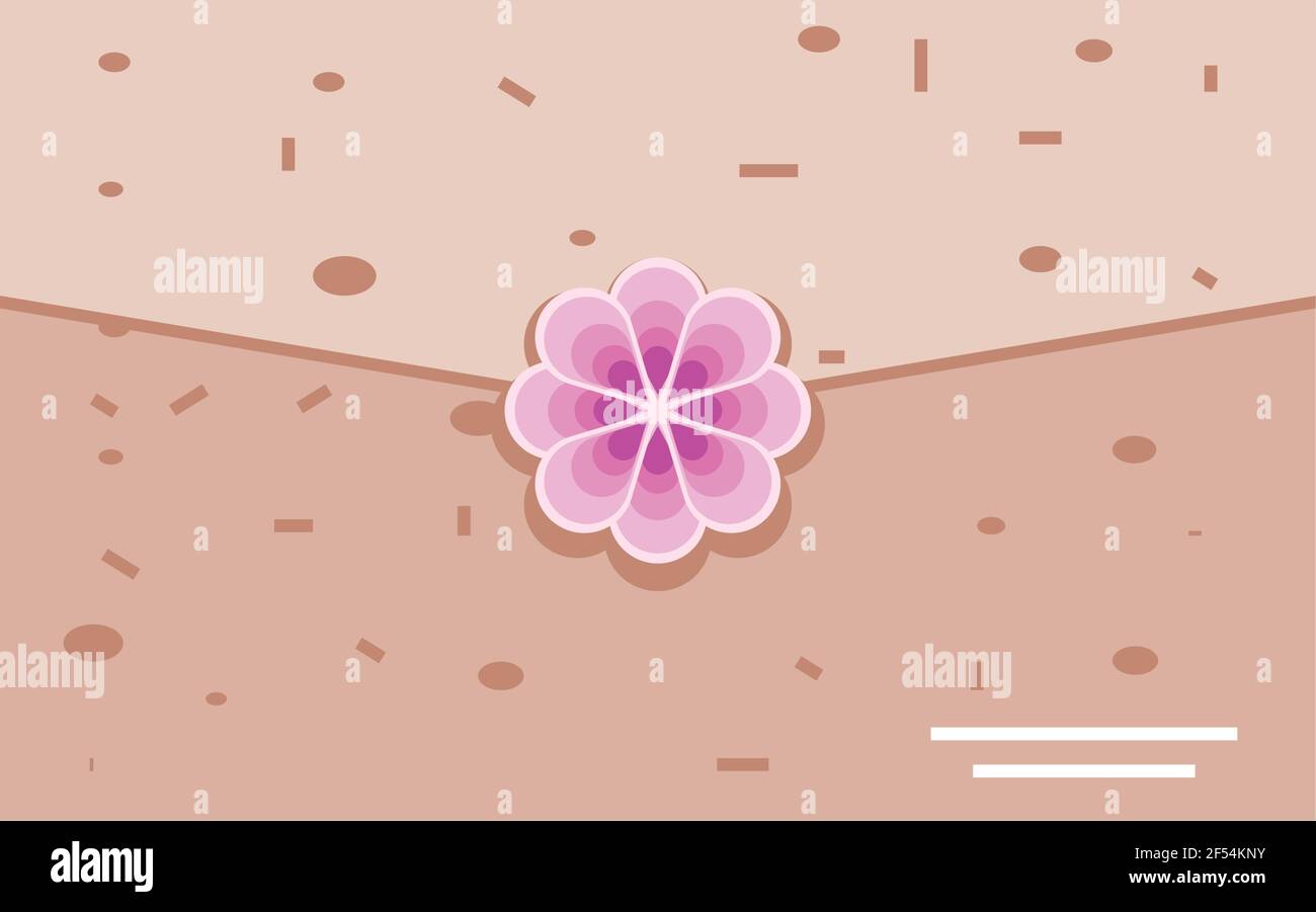 envelope with flower Stock Vector Image & Art - Alamy
