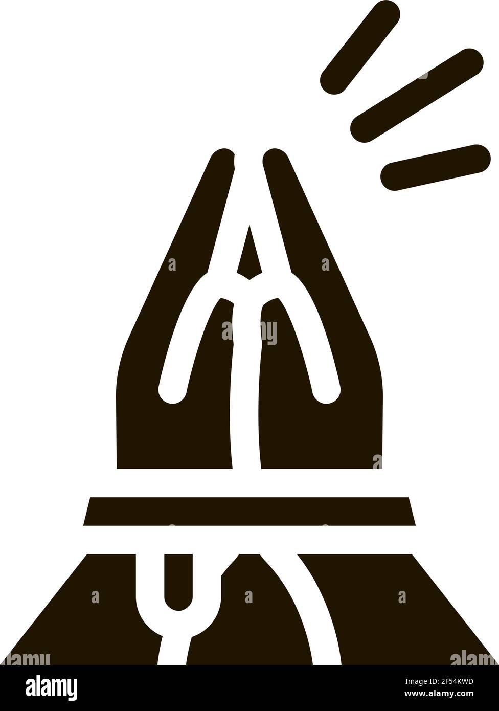 tied hands asking for help icon Vector Glyph Illustration Stock Vector ...