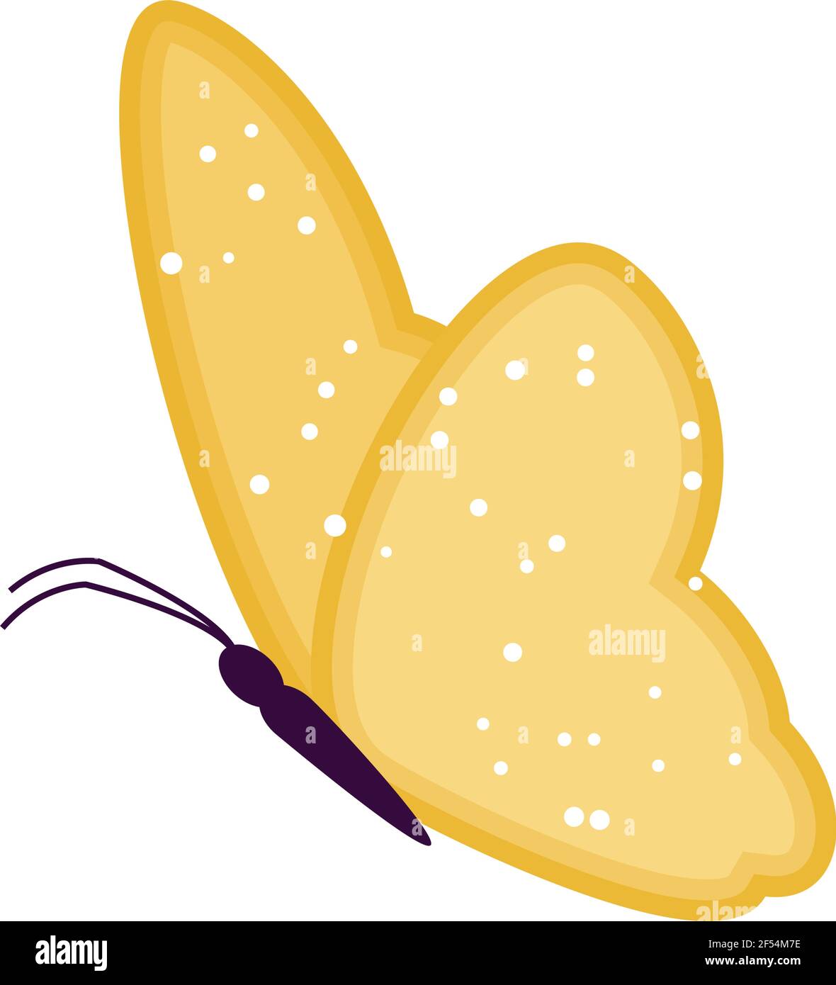 yellow butterfly cartoon Stock Vector Image & Art - Alamy