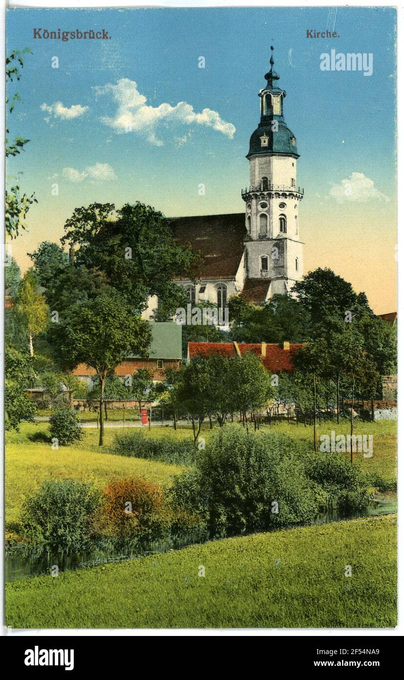 church Königsbrück. church Stock Photo - Alamy