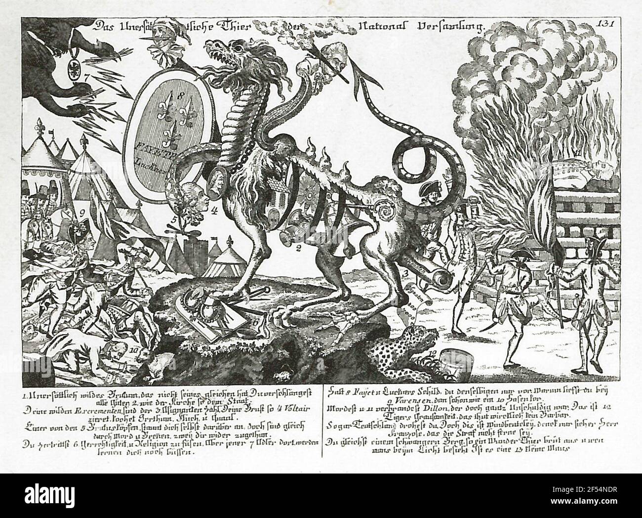 The insatiable animal of the National Assembly. Cartoon on the French ...