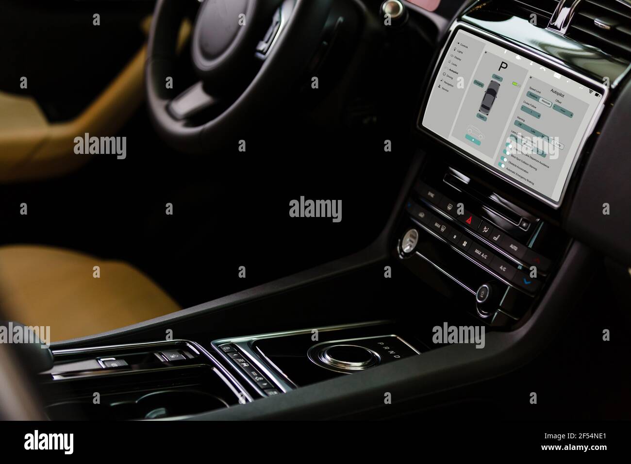 Close up navigation screen in the car Stock Photo - Alamy