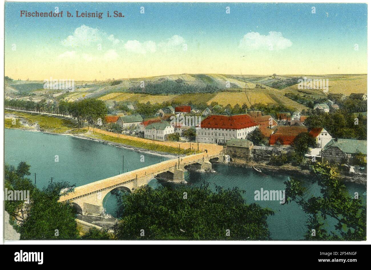 View of Fish village and the trough bridge Fish village. View of Fish ...