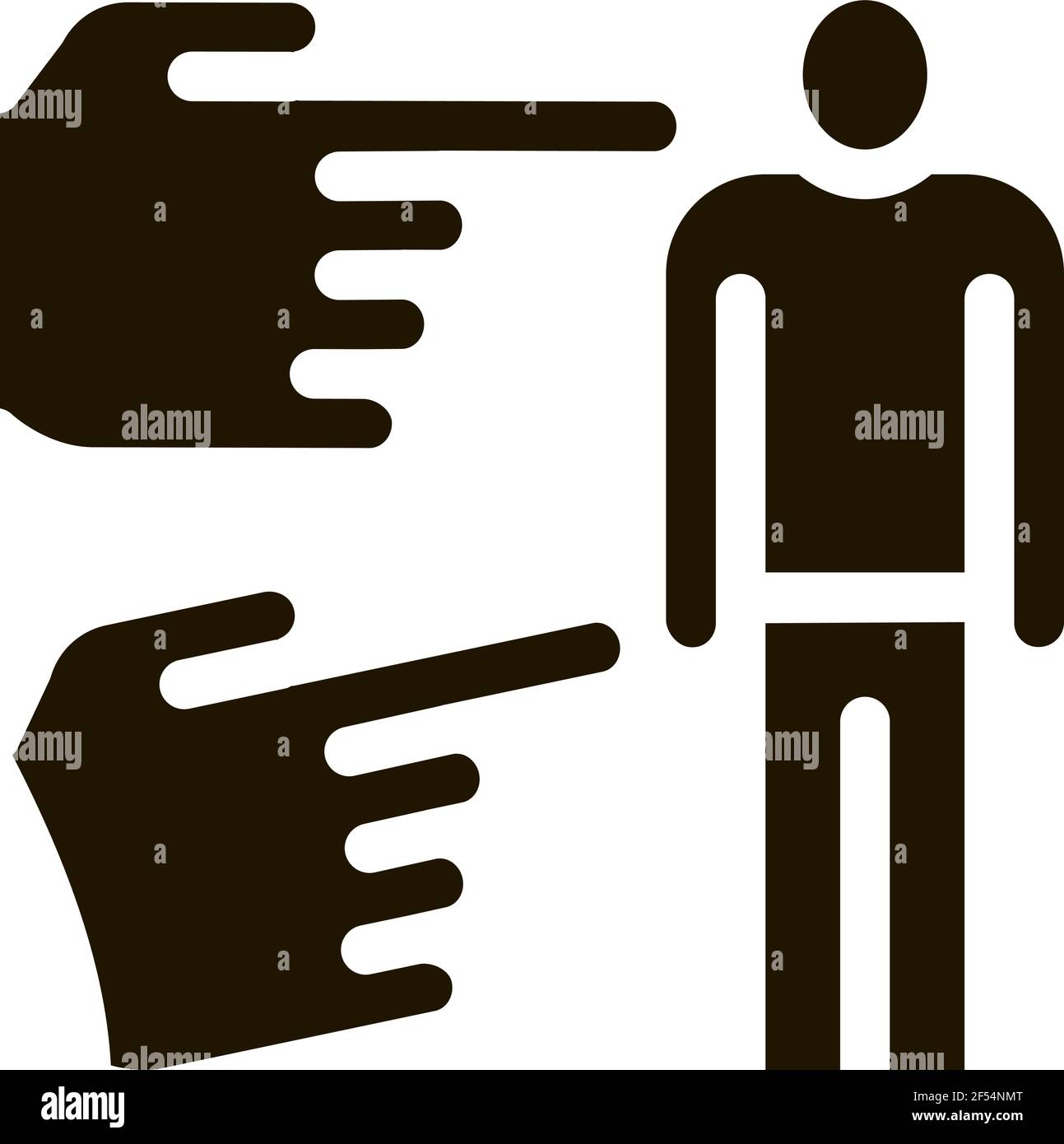 human bullying icon Vector Glyph Illustration Stock Vector Image & Art ...