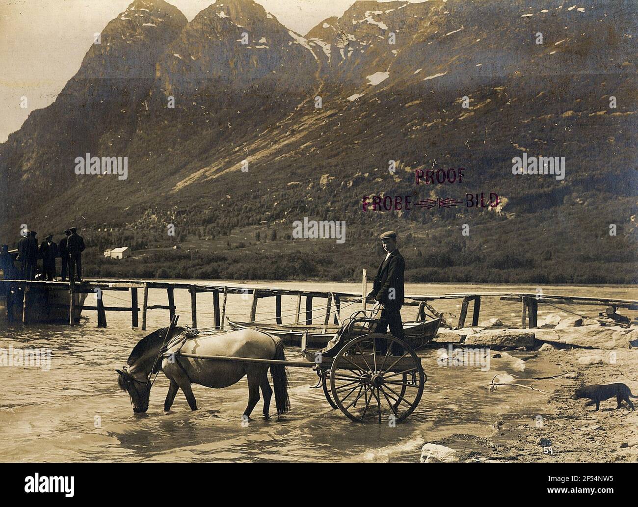 Merok / Norway: Local on chair cart standing Stock Photo - Alamy