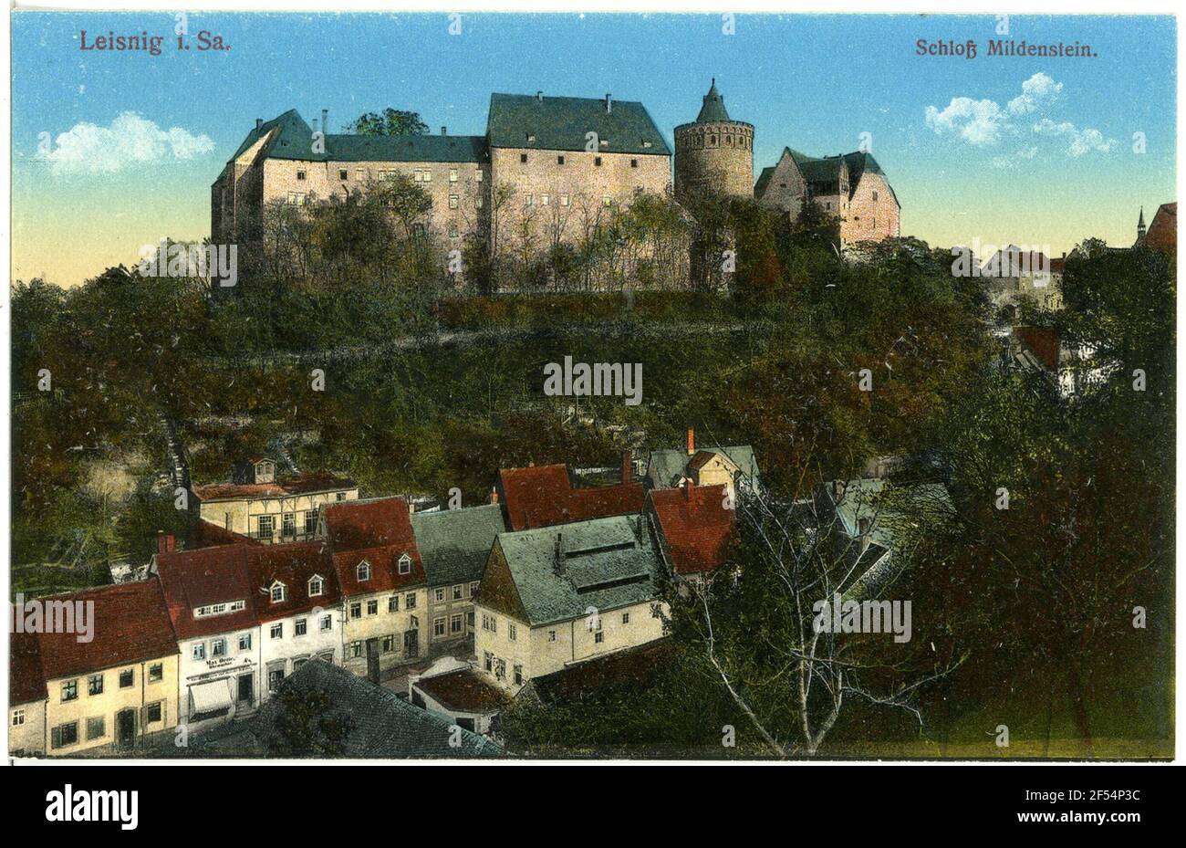 Closed Mildenstein Leisnig. Castle Mildenstein Stock Photo - Alamy