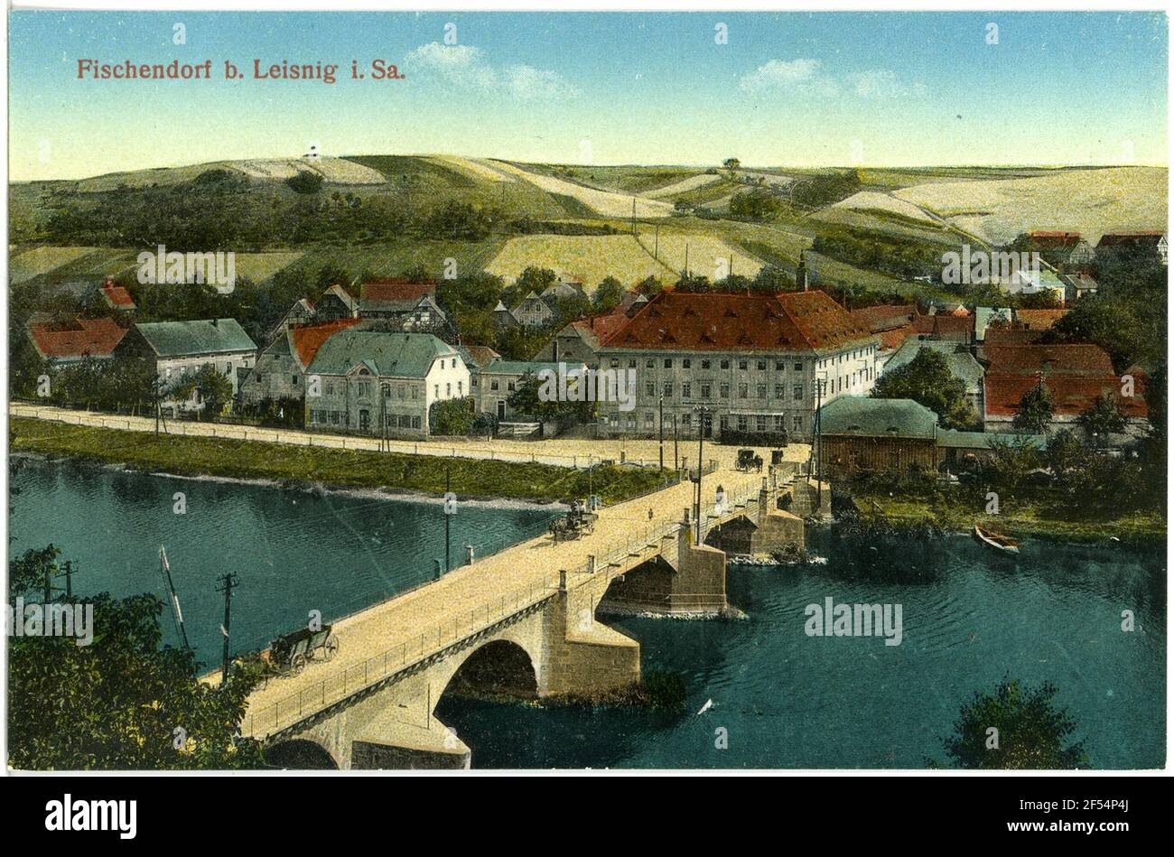 View of Fish village and the trough bridge Fish village. View of Fish ...