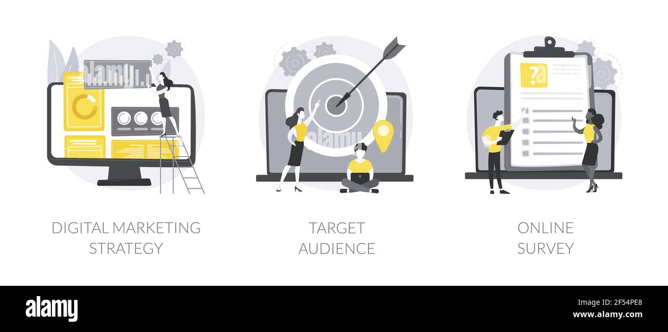 Media content campaign abstract concept vector illustrations Stock ...