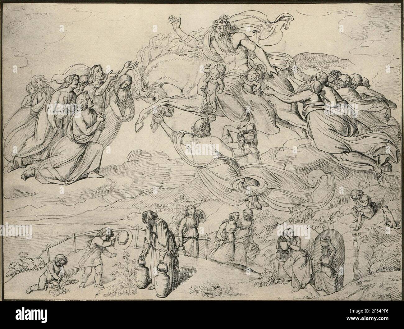 Illustration to Goethe's poem "Charon Stock Photo - Alamy