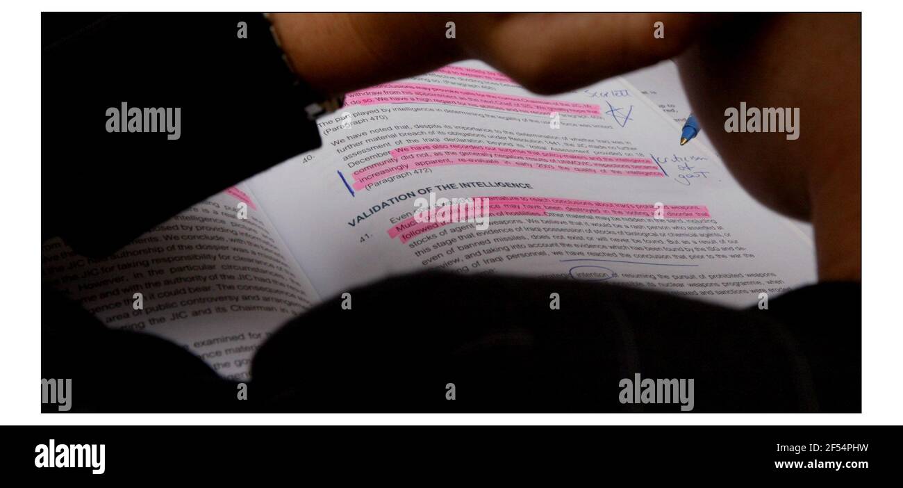 Lord Butler arrives at the press conf to release his report onf ...