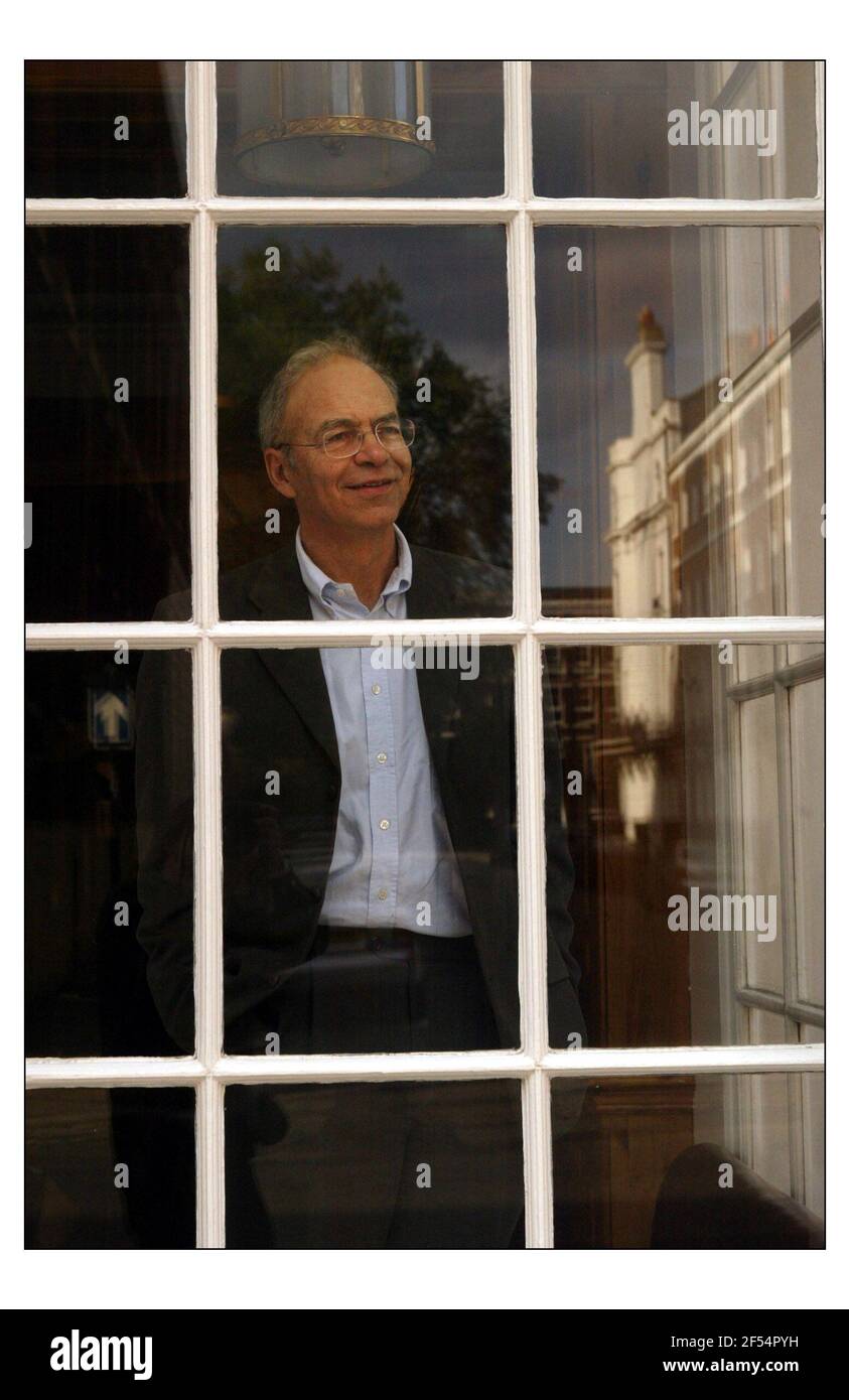 Peter Singer....philosopher, photographed in London.pic David Sandison ...